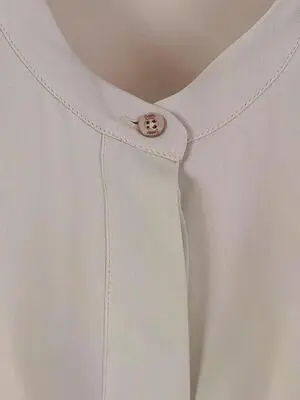 Herno Cap-sleeve Band-collar Blouse
