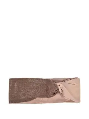 Brunello Cucinelli Beaded Twisted Headband - Neutrals