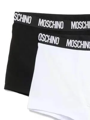 Moschino Logo-waistband Boxers Set - Black