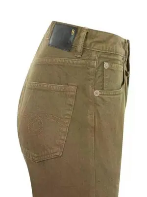 R13 Cropped Straight-leg Jeans - Green