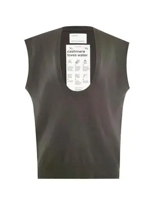 Extreme Cashmere Lord Scoop-neck Vest - Brown