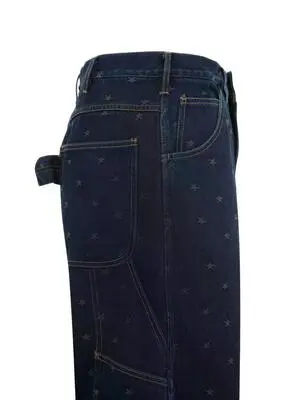 Needles Star-pattern Painter Jeans - Blue