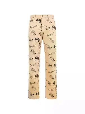 MARKET Smiley Cubism Double-knee Trousers