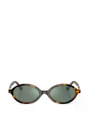 Miu Miu Oval-frame Sunglasses - Brown