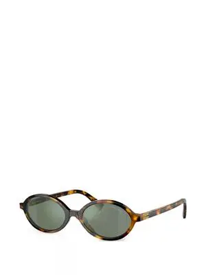 Miu Miu Oval-frame Sunglasses - Brown