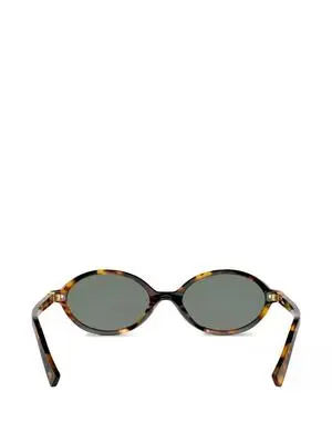 Miu Miu Oval-frame Sunglasses - Brown