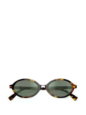 Miu Miu Oval-frame Sunglasses - Brown