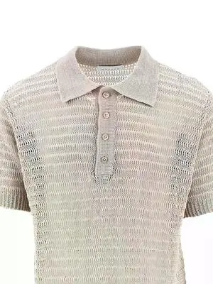 MARSEM Open-knit Polo Shirt