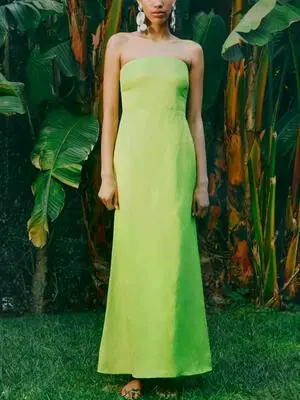 SIMONMILLER Sculpty Strapless Maxi Dress - Green