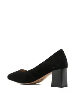 LINDA BAUMANN Suede Block-heel Pumps