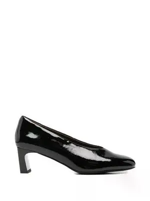 LINDA BAUMANN Patent-finish Square-toe Pumps
