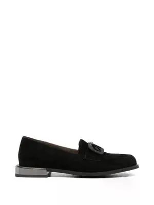 LINDA BAUMANN Square-toe Suede Loafers