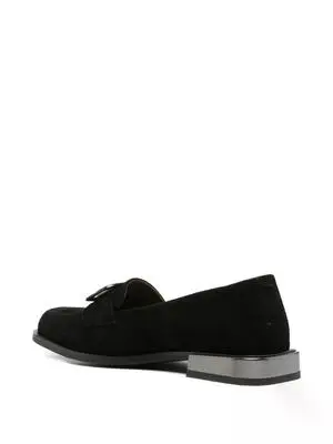 LINDA BAUMANN Square-toe Suede Loafers