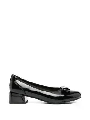 LINDA BAUMANN Bow-detail Patent-leather Pumps