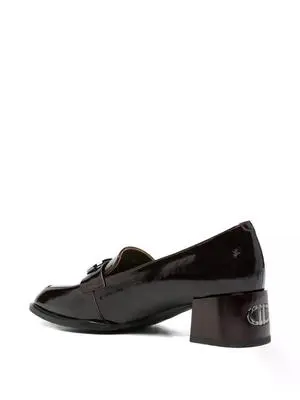 LINDA BAUMANN Logo-plaque Patent-leather Pumps - Brown