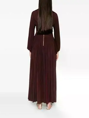 Zimmermann Luna Pleated Long-sleeve Dress - Red