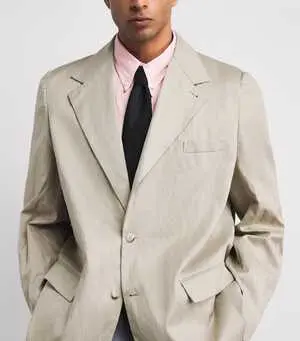 WILLY CHAVARRIA Cotton-blend Crinkled Chuco Blazer