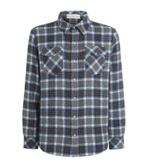 GOD'S TRUE CASHMERE Cashmere Tartan Lightning Storm Shirt - Grey