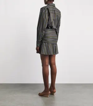 Staud Stretch-poplin Stripe Indya Mini Dress