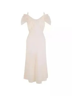 Rabanne Tie-detail Midi Dress - Neutrals