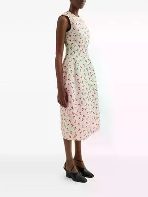 JIL SANDER Printed Midi Dress - Neutrals