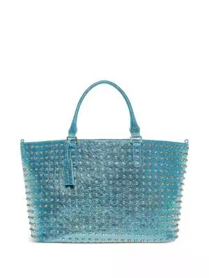 John Richmond Studded Metallic Tote Bag - Blue