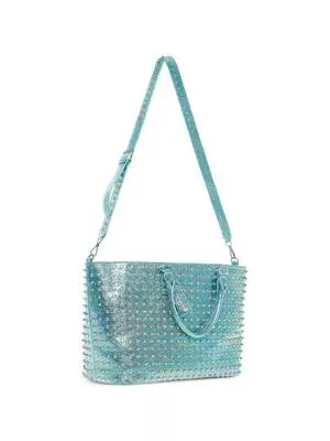 John Richmond Studded Metallic Tote Bag - Blue
