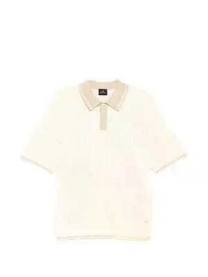 Paul Smith Pointelle Polo Shirt - Neutrals