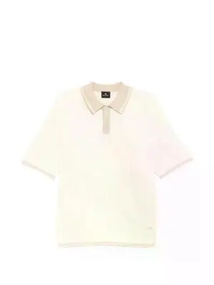 Paul Smith Pointelle Polo Shirt - Neutrals