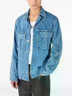 MARINE SERRE Moon-print Denim Jacket