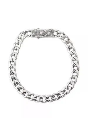 Emanuele Bicocchi Skull Box-clasp Chain Bracelet - Silver
