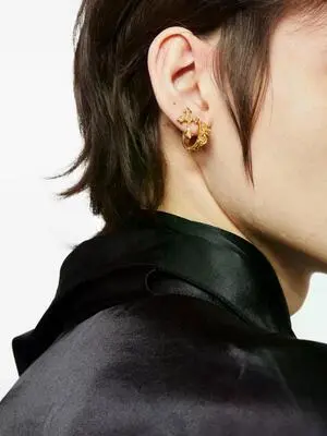 Emanuele Bicocchi Rose Cross Stud Earring
