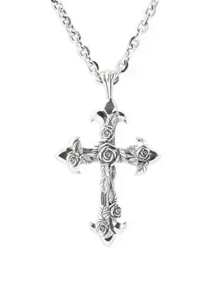 Emanuele Bicocchi Fleury Cross Pendant Necklace - Silver