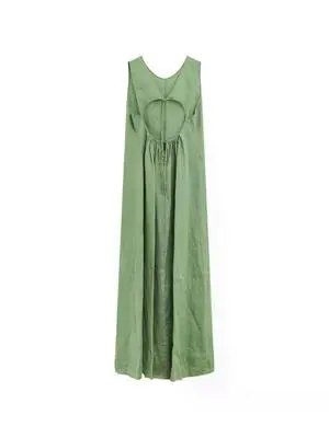 Aspesi Cut-out Tie-fastening Maxi Dress - Green