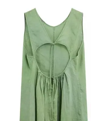 Aspesi Cut-out Tie-fastening Maxi Dress - Green