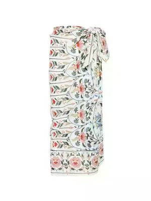 Farm Rio Floral-print Sarong - White