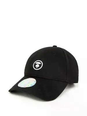 AAPE BY *A BATHING APE Moonface Logo-patch Cap - Black