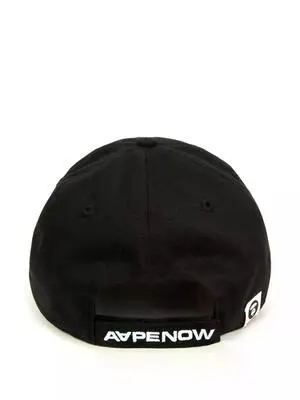 AAPE BY *A BATHING APE Moonface Logo-patch Cap - Black
