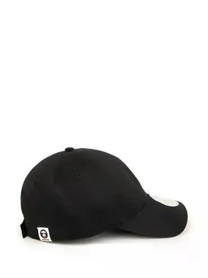 AAPE BY *A BATHING APE Moonface Logo-patch Cap - Black