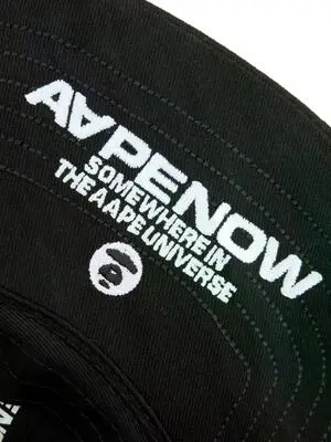 AAPE BY *A BATHING APE Moonface Logo-patch Cap - Black