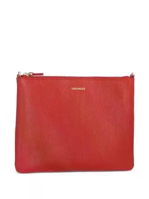 COCCINELLE Logo-print Leather Clutch Bag