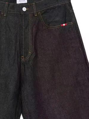 AMISH SUPPLIES Contrast-stitch Denim Shorts