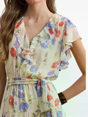 Ralph Lauren Floral-print Ruffled Dress