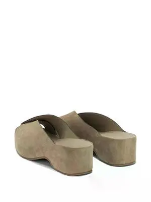 DEL CARLO Horus Crossover-strap Suede Sandals - Neutrals