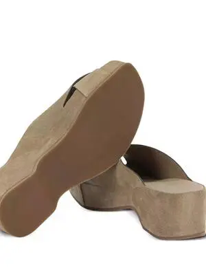 DEL CARLO Horus Crossover-strap Suede Sandals - Neutrals