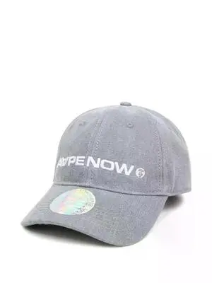 AAPE BY *A BATHING APE Moonface Embroidered Baseball Cap - Grey