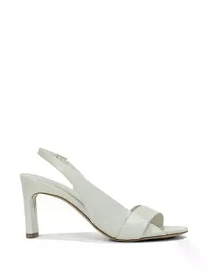 DEL CARLO Patent-leather Slingback Sandals - Green