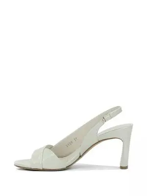 DEL CARLO Patent-leather Slingback Sandals - Green