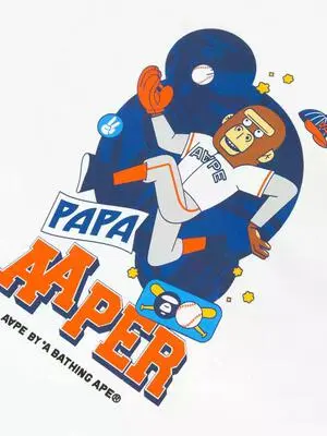 AAPE BY *A BATHING APE X Rob Flowers Moonface T-shirt