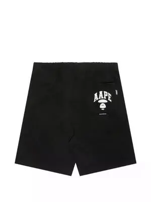 AAPE BY *A BATHING APE Moonface Patch Sweat Shorts - Black
